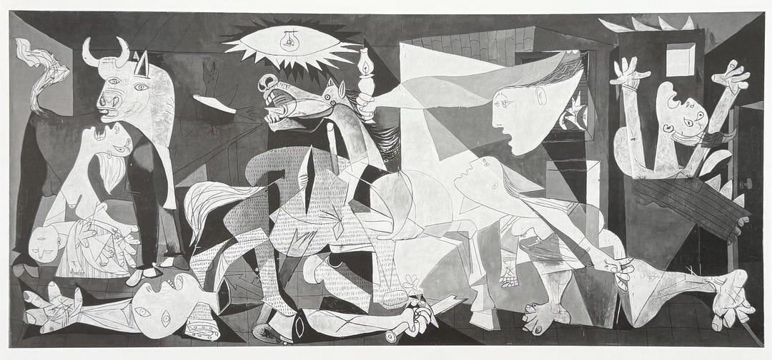 Pablo Picasso Exhibition Poster - Guernica, 1937 - Museum Artist - Art ...
