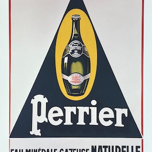 Perrier Exhibition Poster - Mineral Water - Bar - Restaurant - Bottle ...