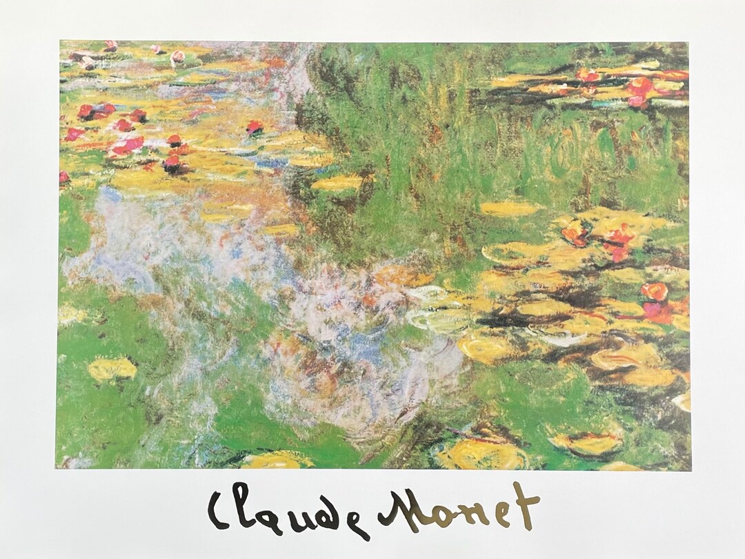 Claude Monet Exhibition Poster the Water Lily Pond in Giverny ...