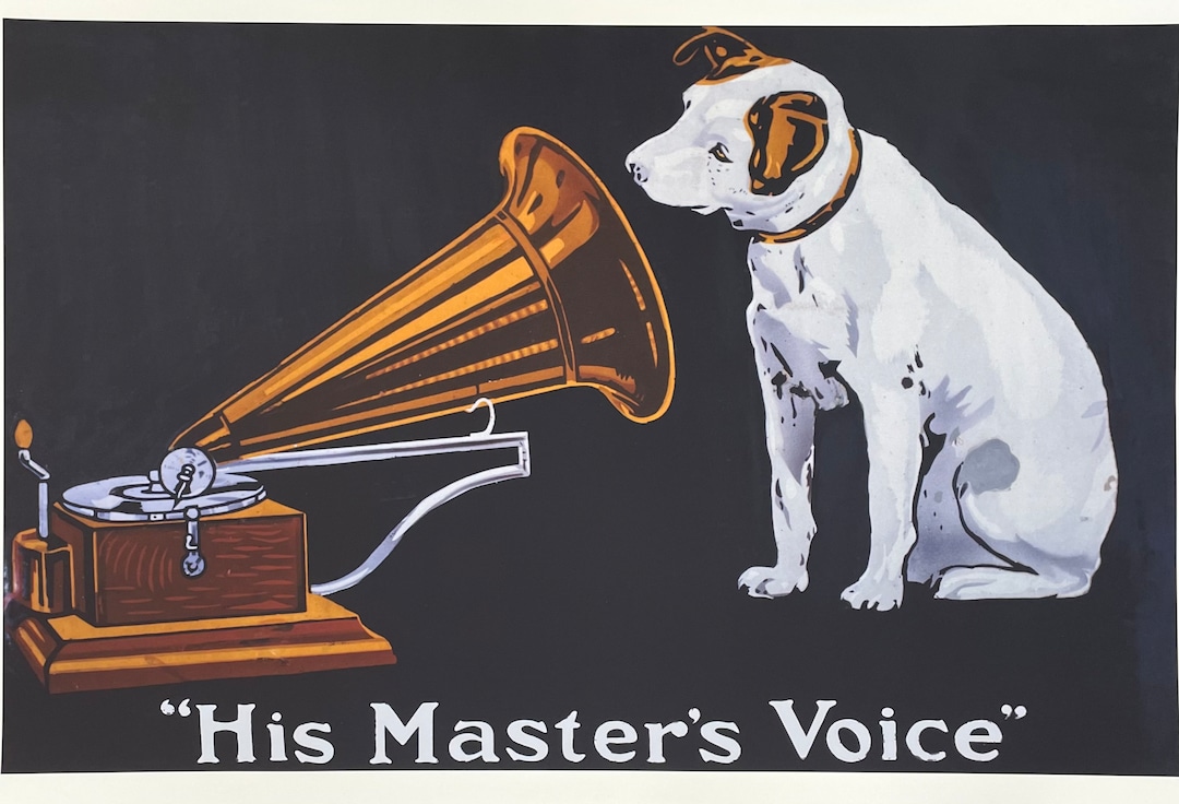 Francis Barraud Exhibition Poster His Master's Voice Gramophone Dog ...