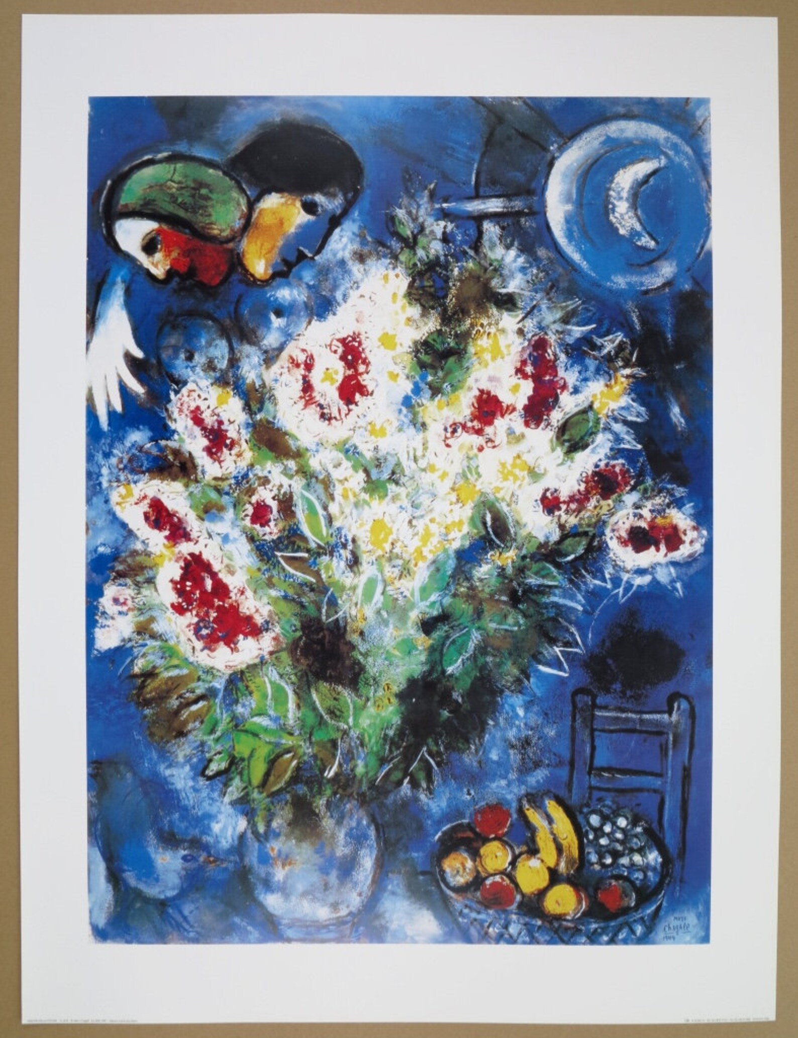 Marc Chagall Exhibition Poster Nature Morte Aux Fleurs Etsy