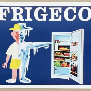 Frigeco Exhibition Poster - Refrigerator - Kitchen Art - French ...