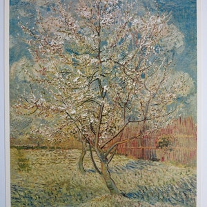 Vincent Van Gogh Poster the Pink Peach Tree 1888 Arles Vintage Museum ...