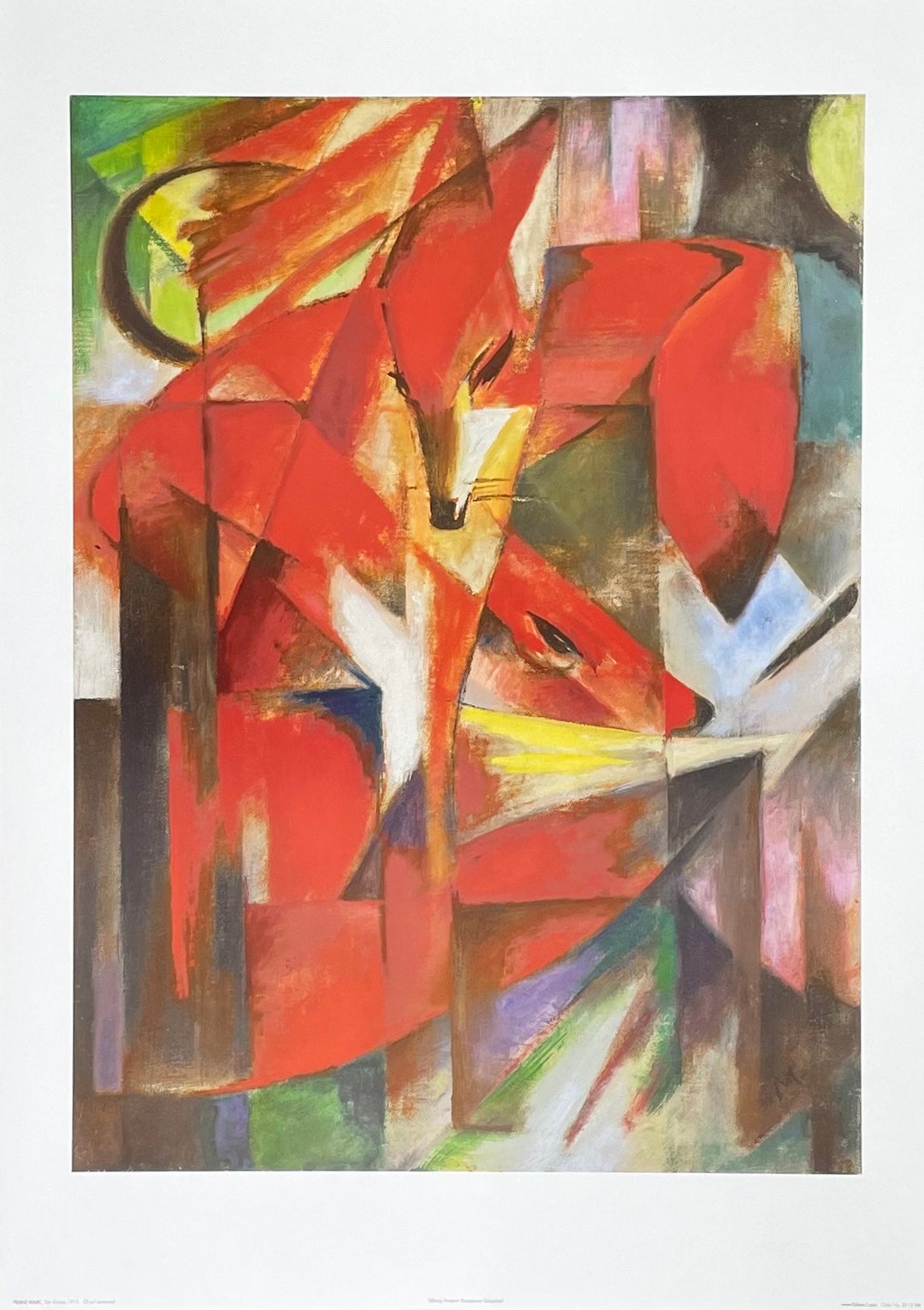 Franz Marc Exhibition Poster - the Fox - Cubism - Museum Artist - Art ...