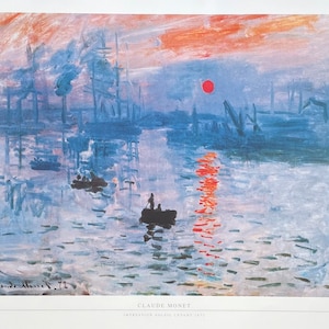 Claude Monet Exhibition Poster - Impression Soleil Levant - Sunrise ...