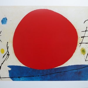 Joan Miro Exhibition Poster the Red Sun Museum Artist Art Print ...