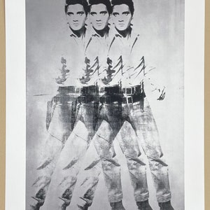 Andy Warhol Exhibition Poster Triple Elvis Cowboy Revolver Pop-art ...