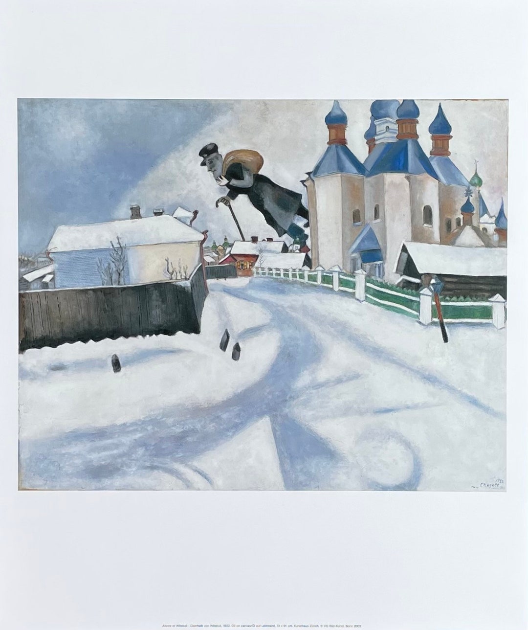 Marc Chagall Exhibition Poster Over Vitebsk Museum Artist Art Print ...