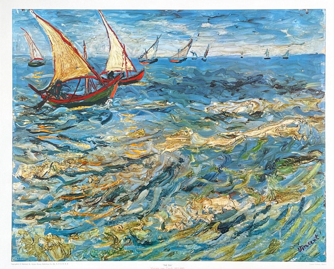 Vincent Van Gogh Poster - the Sea - Boats - Ships - Museum Artist ...