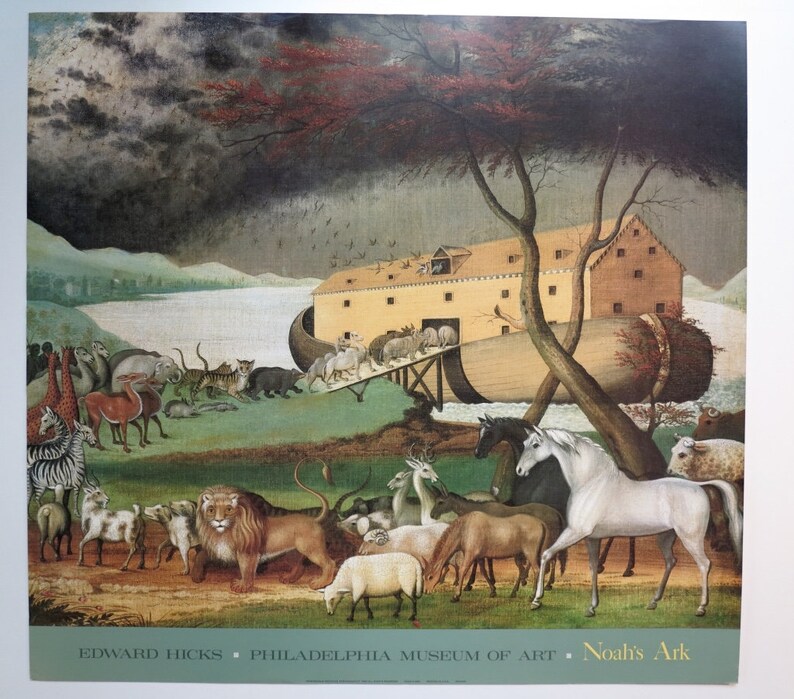 Edward Hicks Exhibition Poster Noah's Ark Animal - Etsy