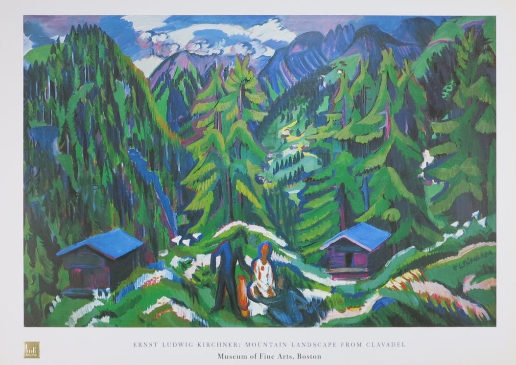Ernst Ludwig Kirchner Exhibition Poster Mountain Landscape - Etsy