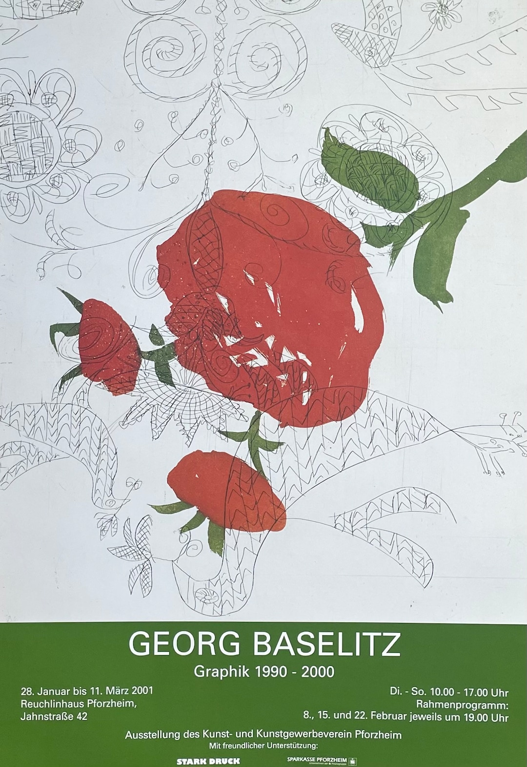 Georg Baselitz Exhibition Poster Graphic Works Museum Artist Art Print ...