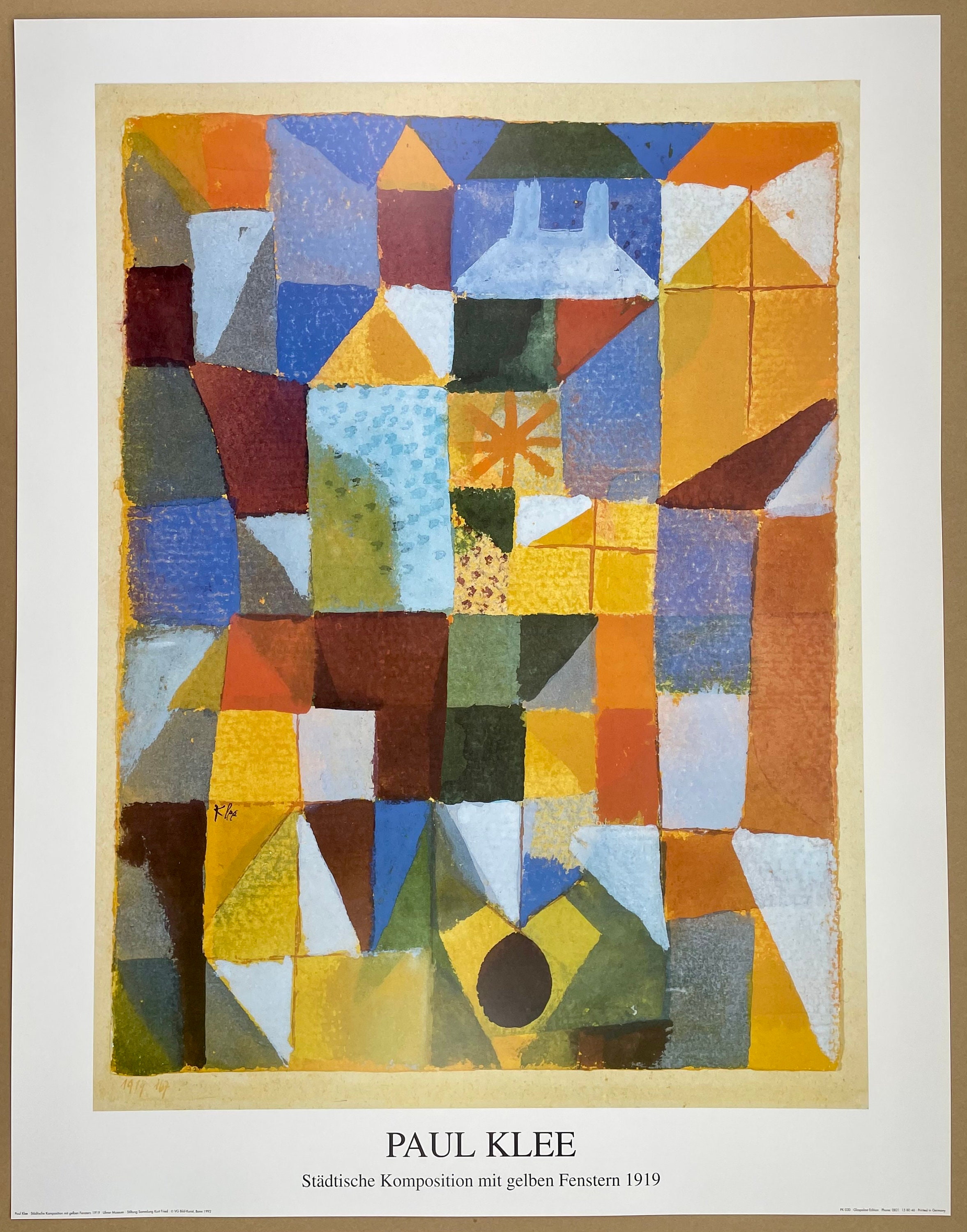 Paul Klee Exhibition Poster Urban Composition With Yellow | Etsy