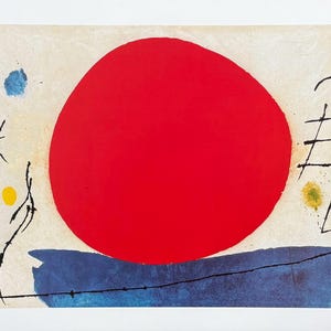 Joan Miro Exhibition Poster - the Red Sun - Museum Artist - Art Print ...