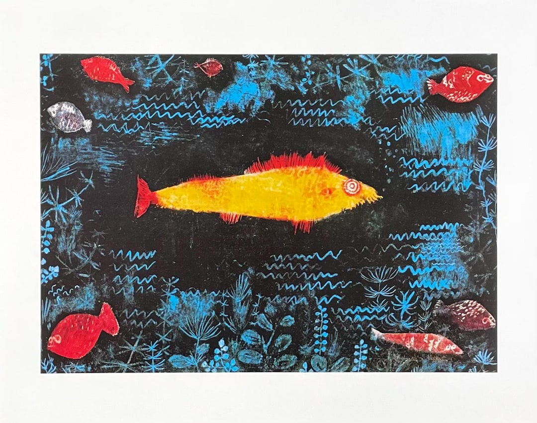 Paul Klee Exhibition Poster - the Golden Fish - Museum Artist - Art ...