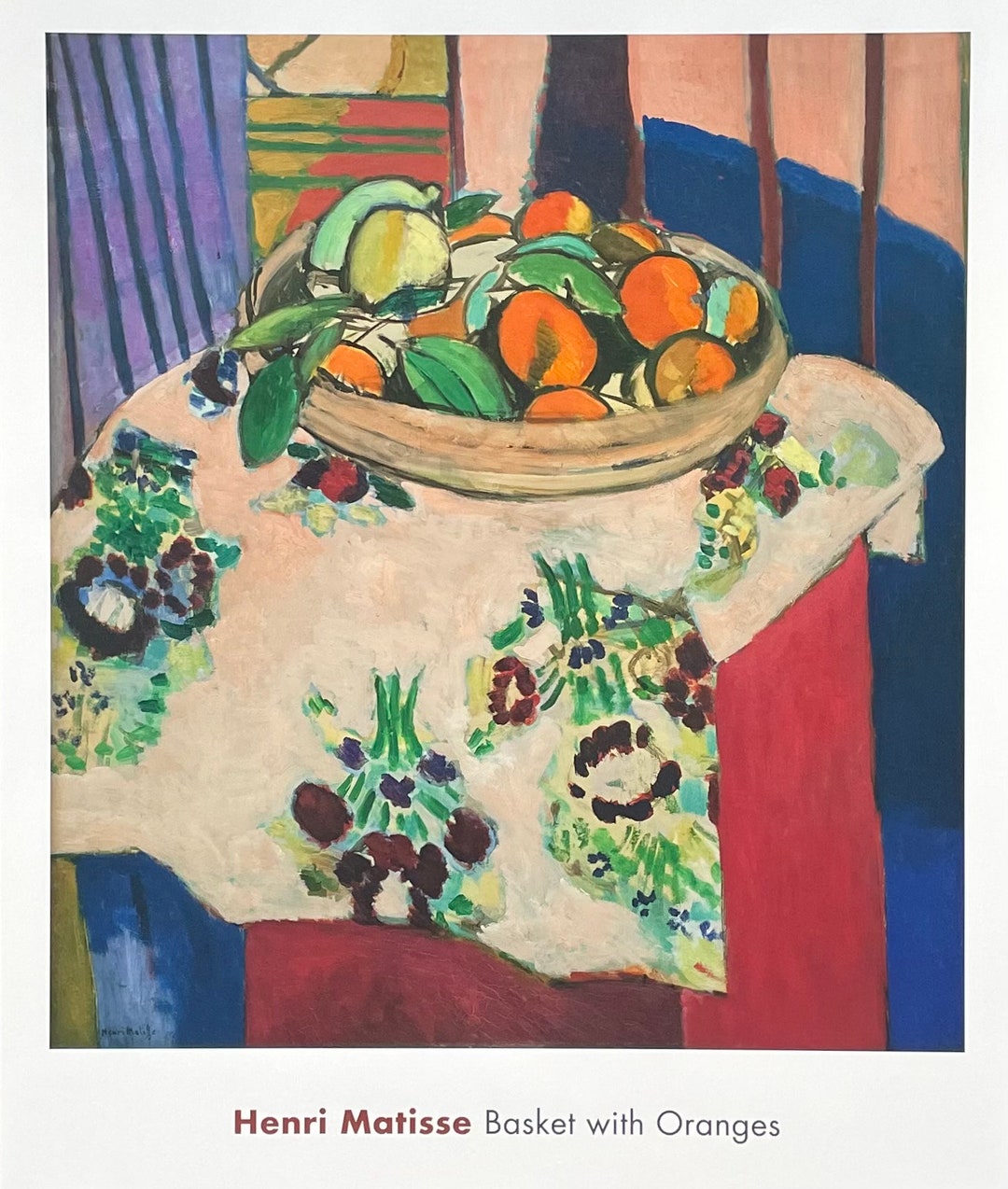 Henri Matisse Exhibition Poster - Basket With Oranges - Fruit - Still ...