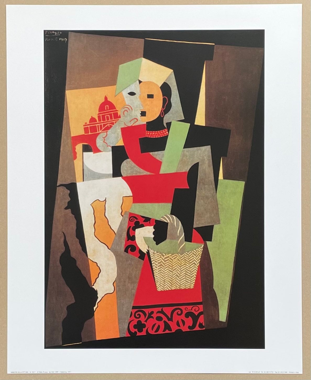 Pablo Picasso Exhibition Poster - L'italienne, 1917 - the Italian Lady ...