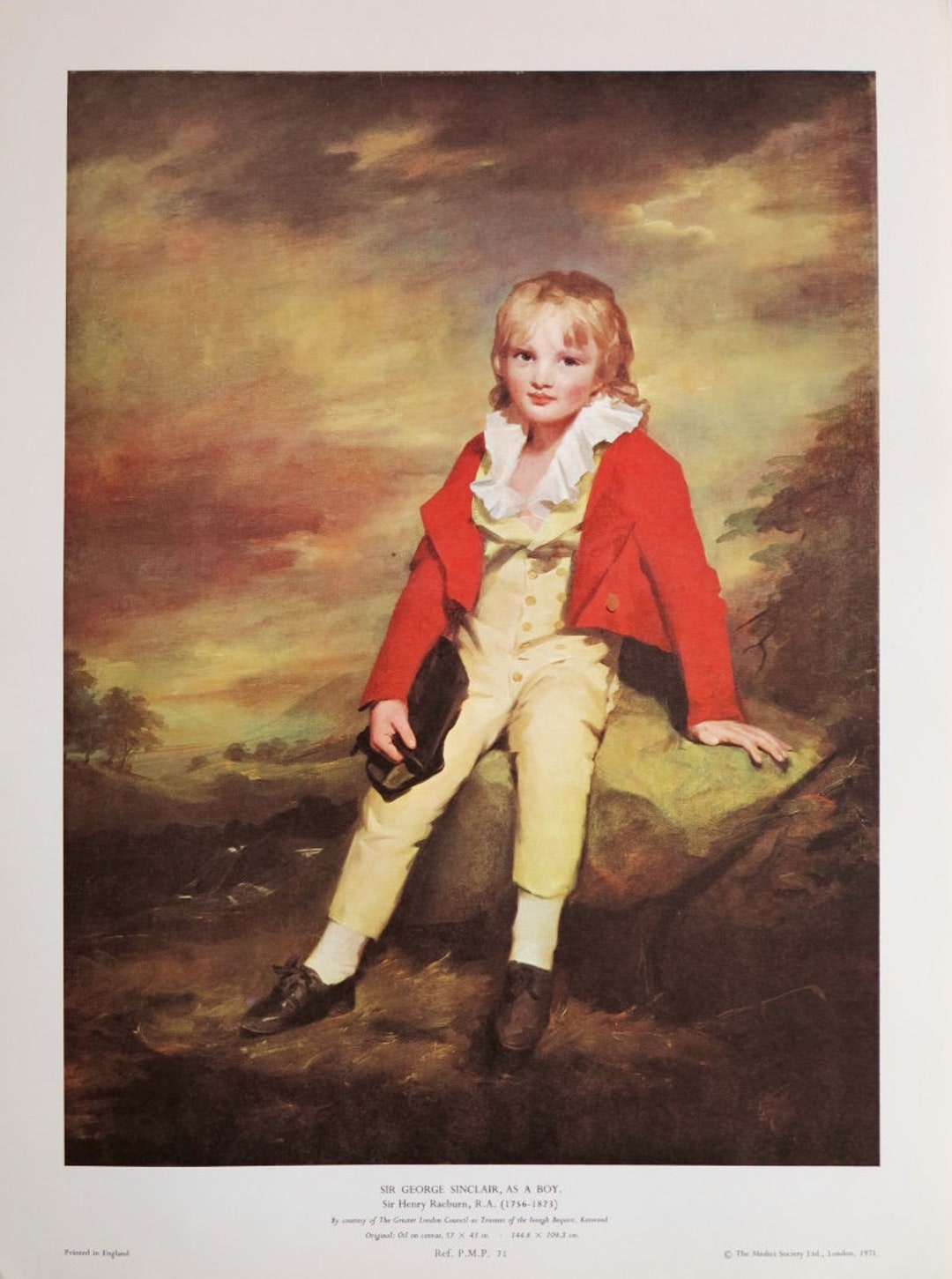 Sir Henry Raeburn Exhibition Poster - Sir George Sinclair as a Boy ...