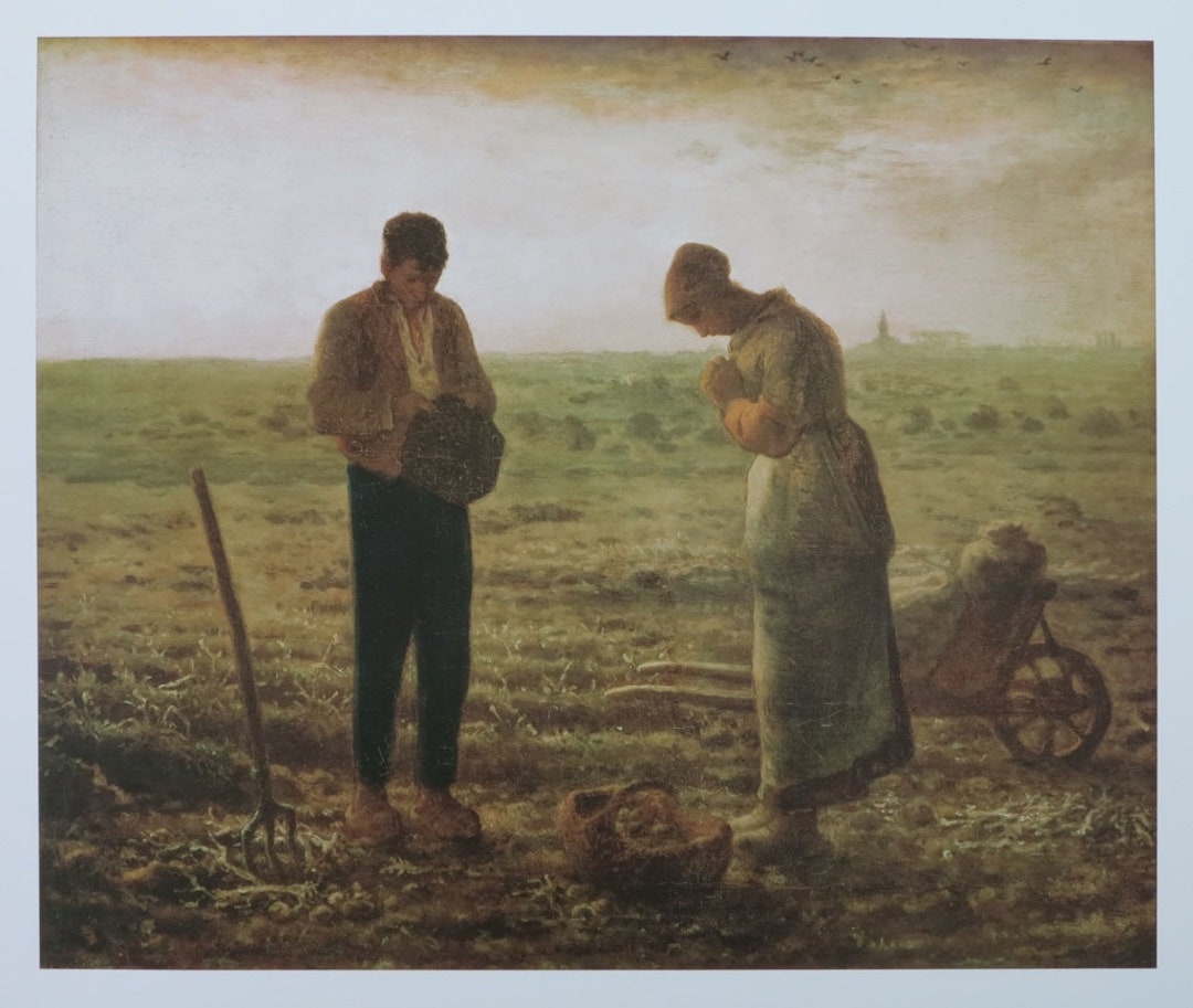 Jean Francois Millet Exhibition Poster the Angelus Barbizon Farmers ...