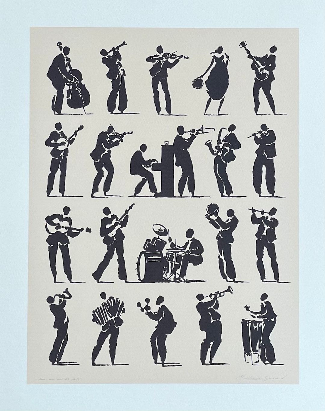 Philippe Geraud Exhibition Poster - Jazz - Music - Party - French ...