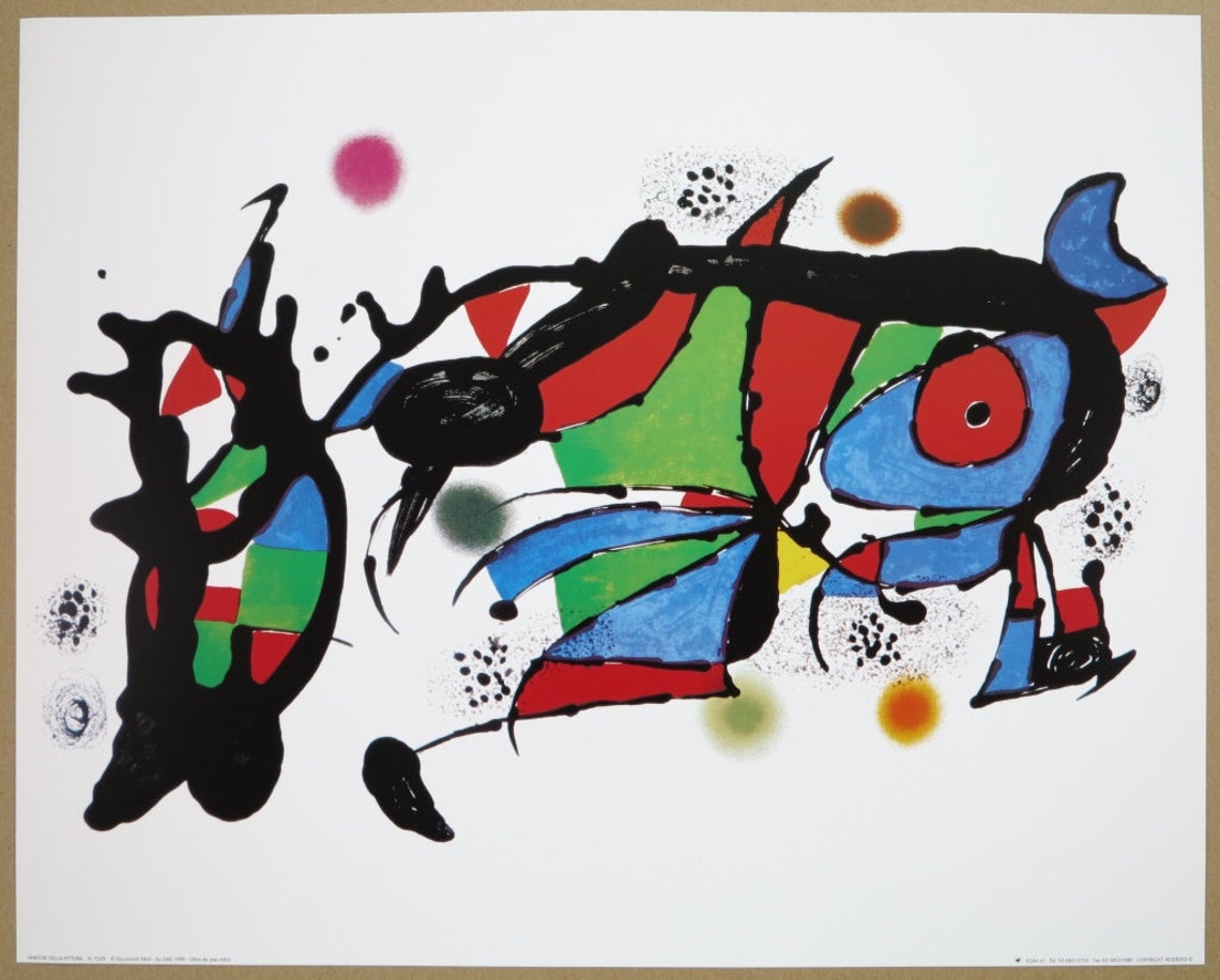 Joan Miro Exhibition Poster Joan Miro's Work Museum | Etsy