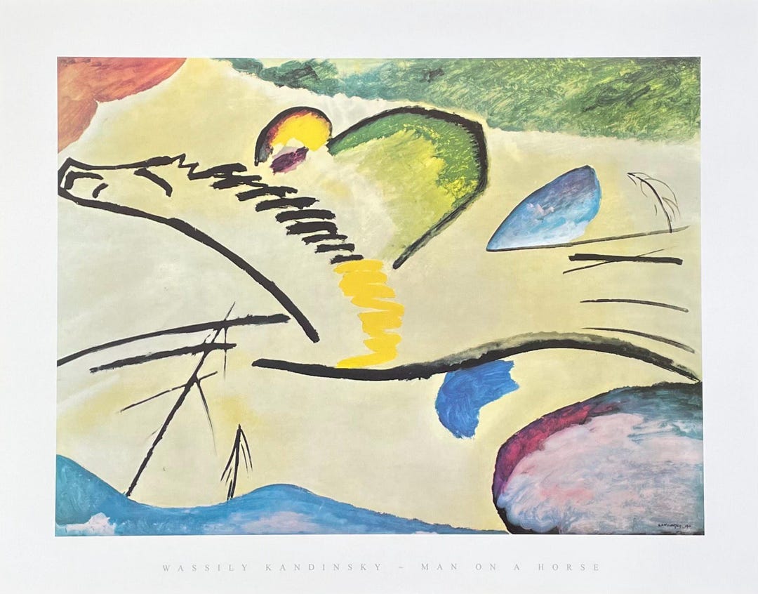 Wassily Kandinsky Exhibition Poster - Man on a Horse - Museum Artist ...