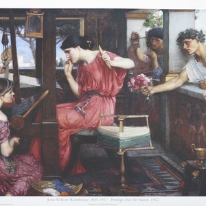 John William Waterhouse Exhibition Poster Penelope and Her - Etsy