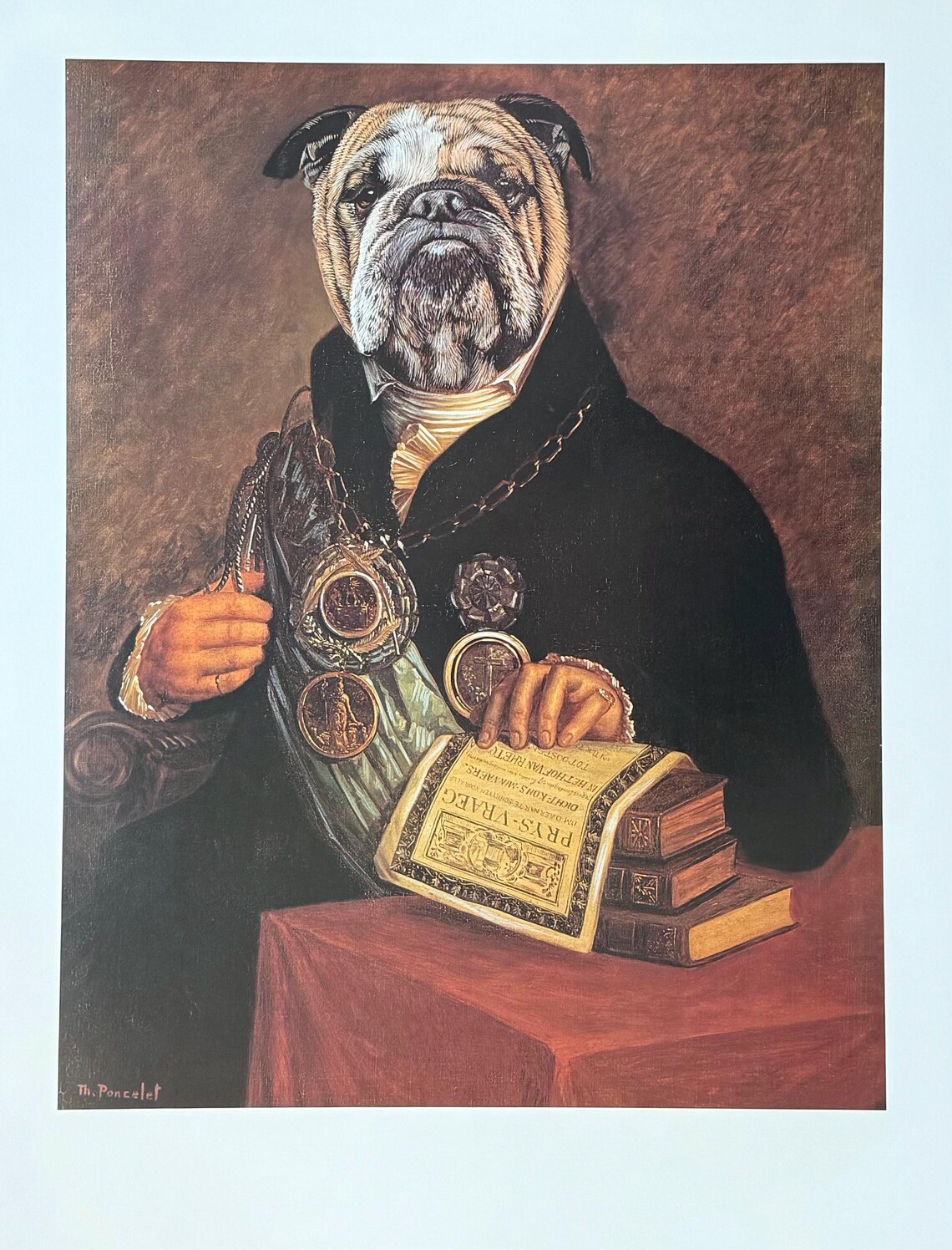 Thierry Poncelet Exhibition Poster - the Bulldog - Dog Portrait ...