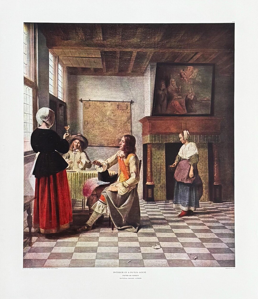 Pieter De Hooch Exhibition Poster - Interior of a Dutch House - Art ...