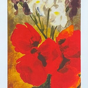 Emil Nolde Exhibition Poster Red Flowers Still Life Museum Artist Art ...