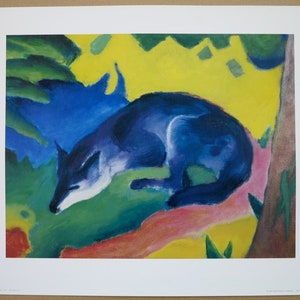 Franz Marc Exhibition Poster - Blue Fox - Museum Artist - Art Print ...
