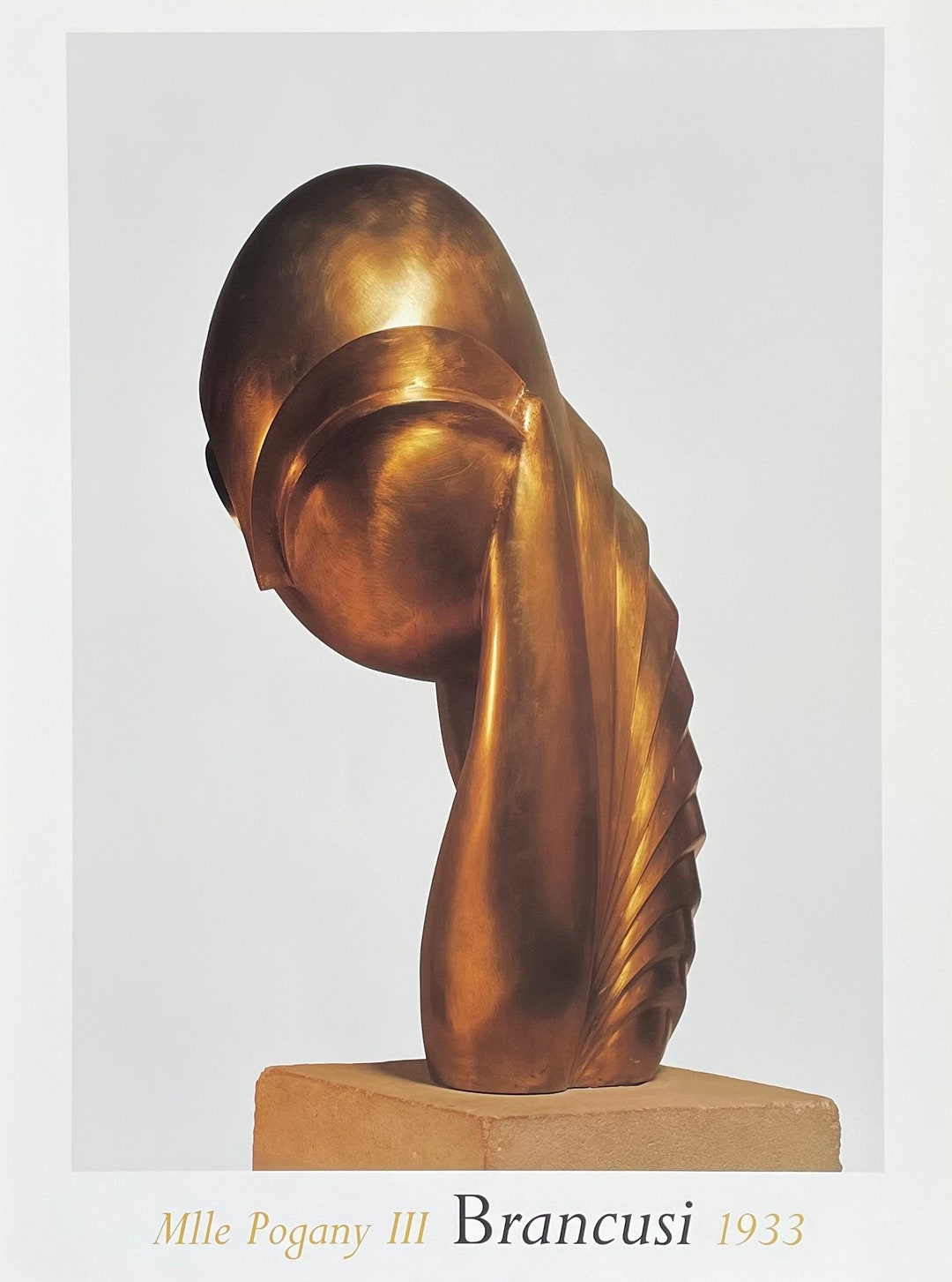 Constantin Brancusi Exhibition Poster Mlle Pogany III Sculpture ...