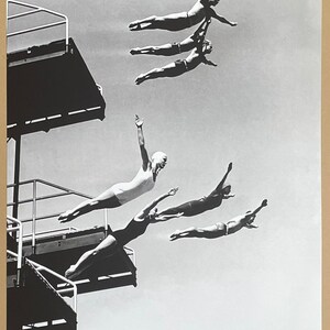 High Dive Poster Swimming Pool Black White Photography Art Print - Etsy