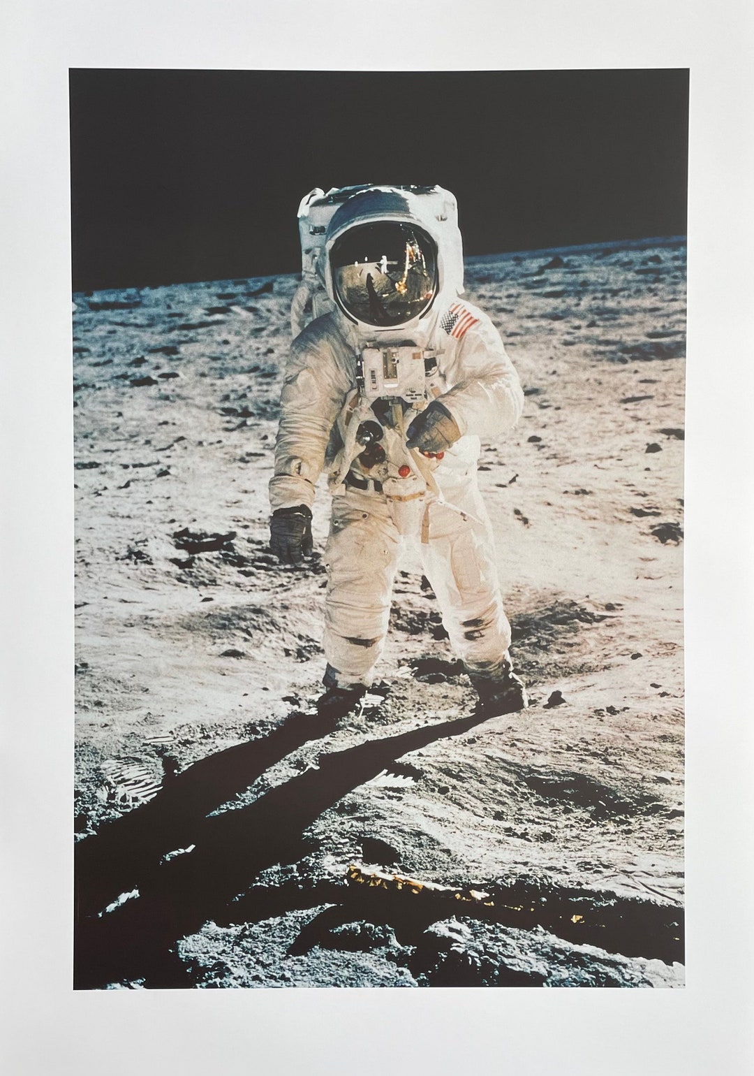 Neil Armstrong Astronaut Edwin Aldrin on the Moon Exhibition Poster Art ...