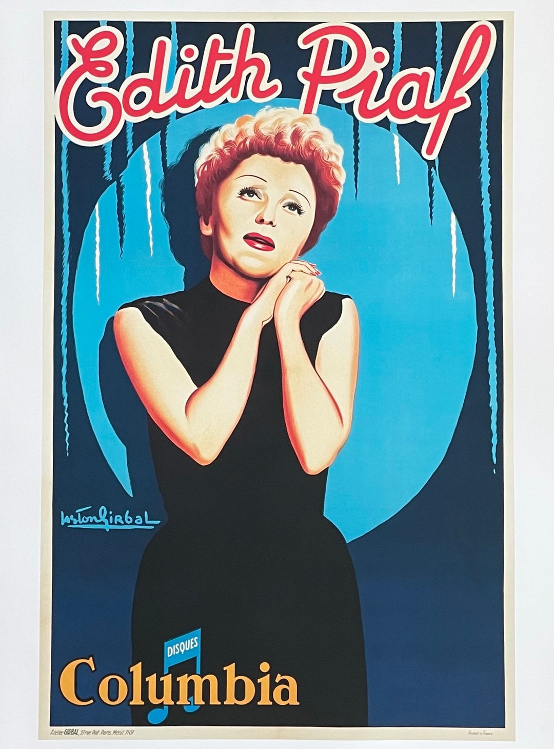 Edith Piaf Impression- Exhibition Poster - Columbia - French Legend ...