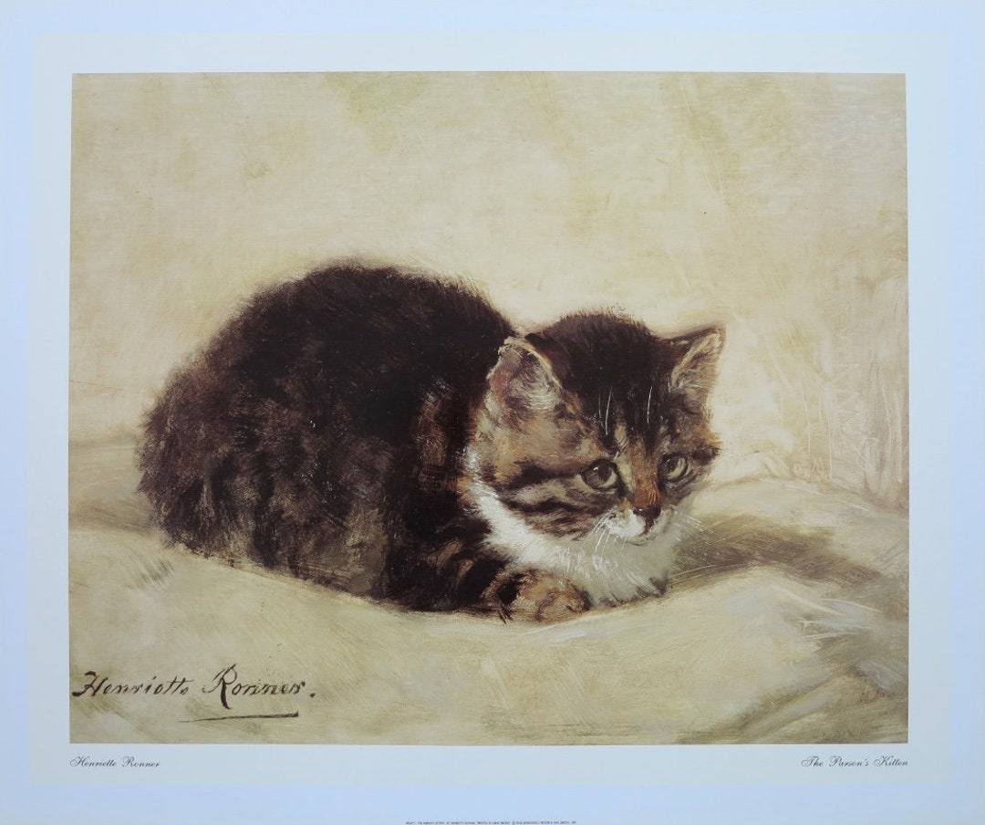 Henriette Ronner Exhibition Poster the Parson's Kitten Museum Artist ...