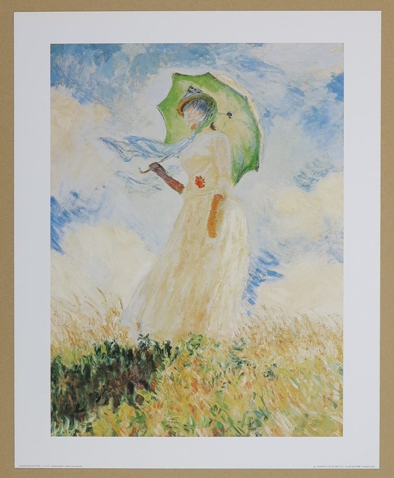 Claude Monet Exhibition Poster - Woman With a Parasol - Impressionist ...