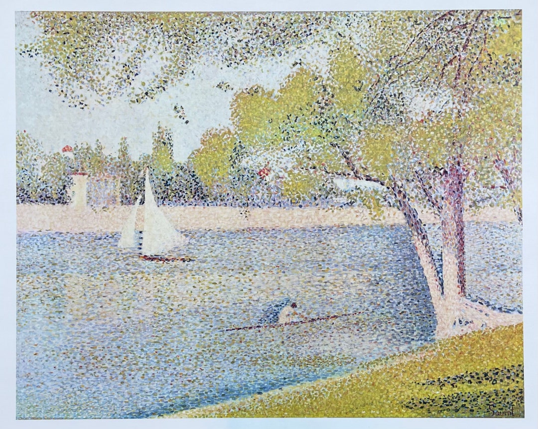 Georges Seurat Exhibition Poster - the Seine Near Courbevoie - Museum ...