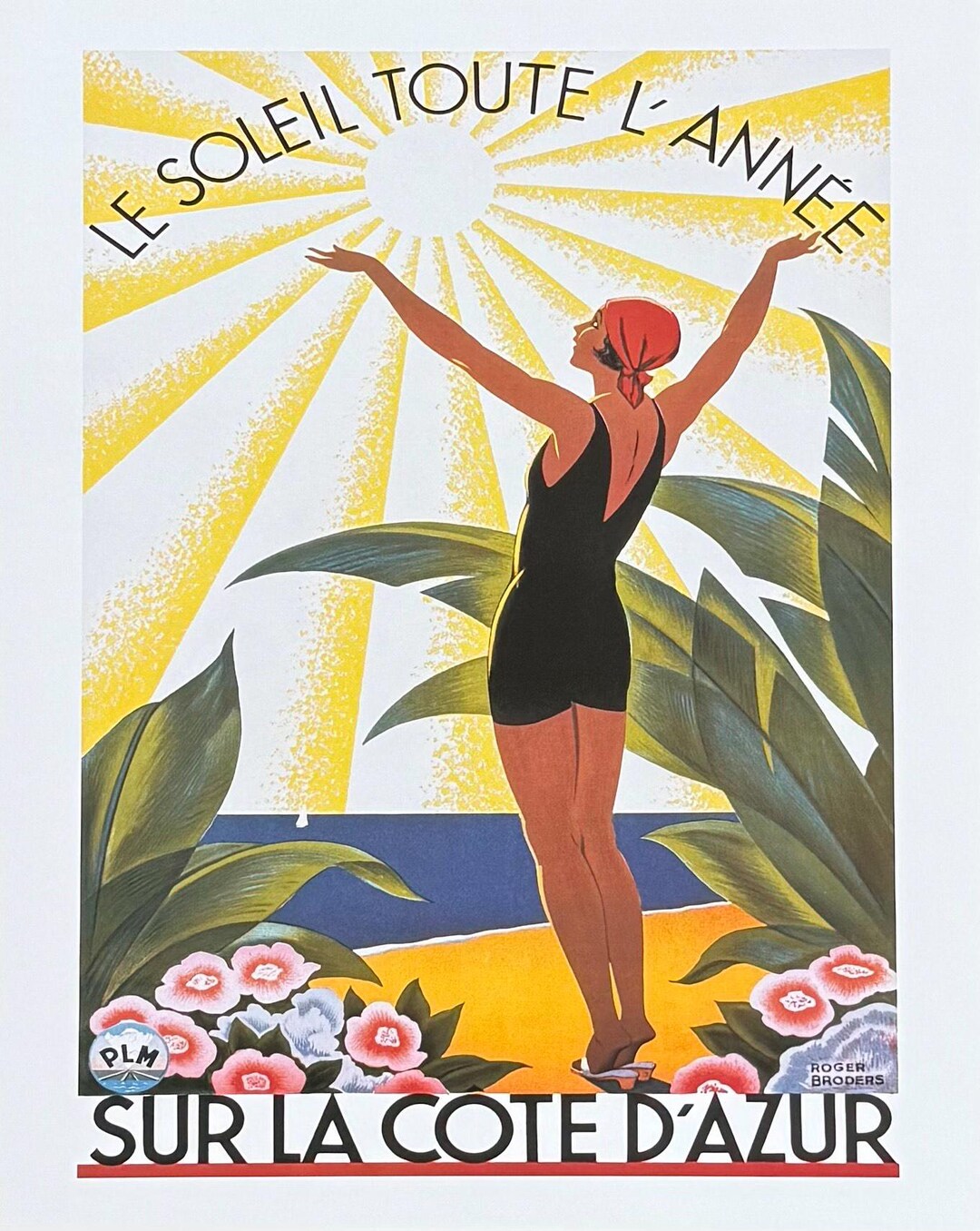 Roger Broders Exhibition Poster - Cote D'azur - Le Soleil Toute L'annee ...