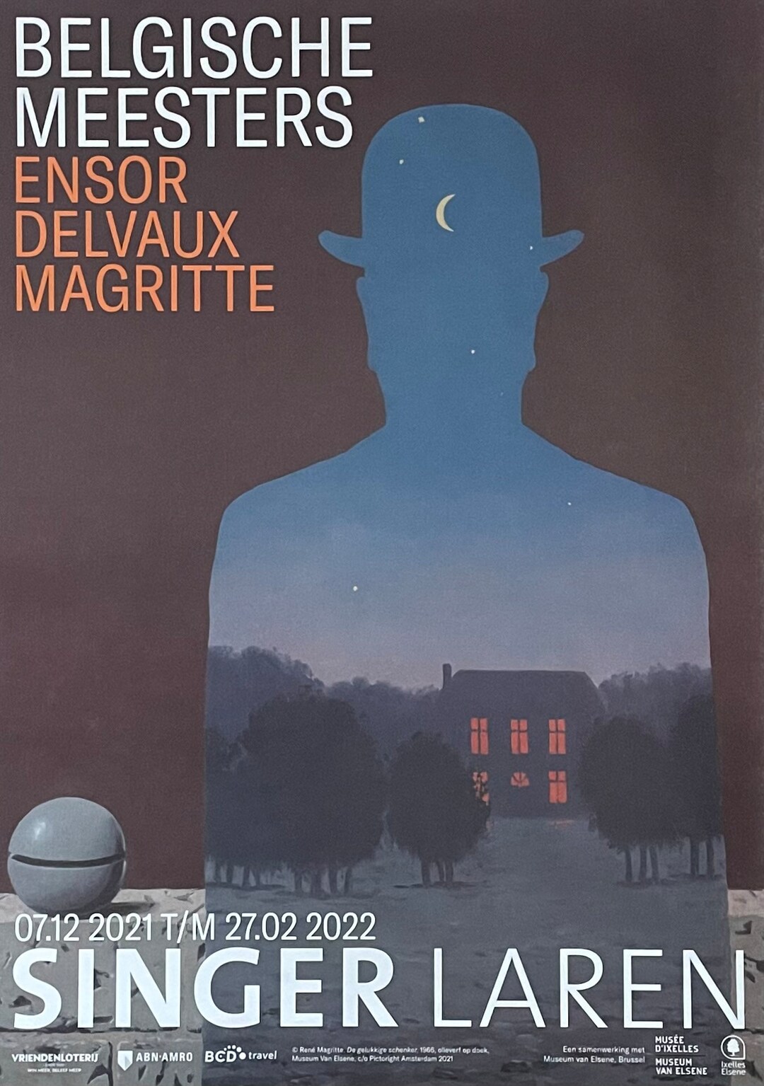 Rene Magritte Exhibition Poster - Belgian Masters - Surrealist ...