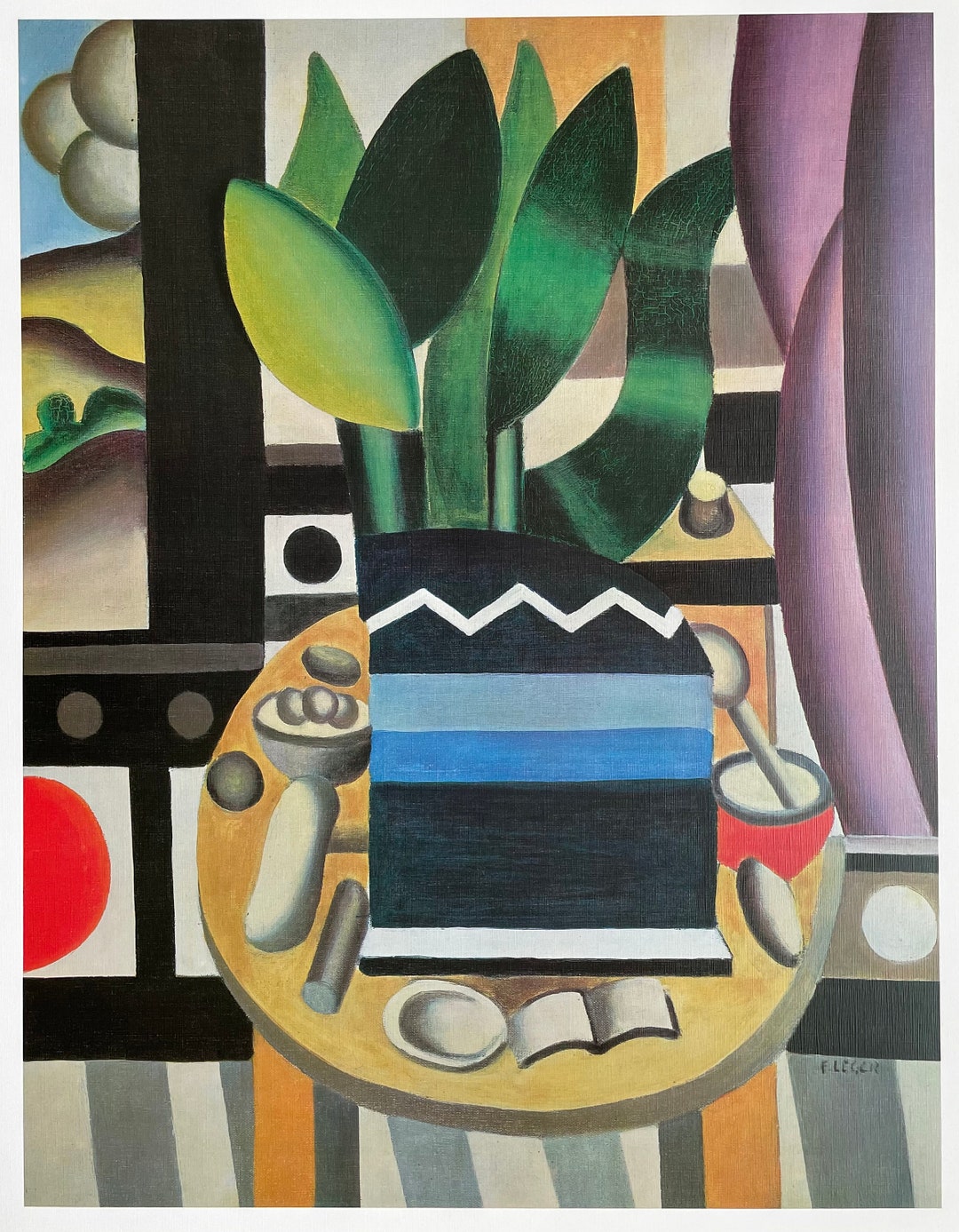 Fernard Leger Exhibition Poster Still Life Table Original Museum Print ...