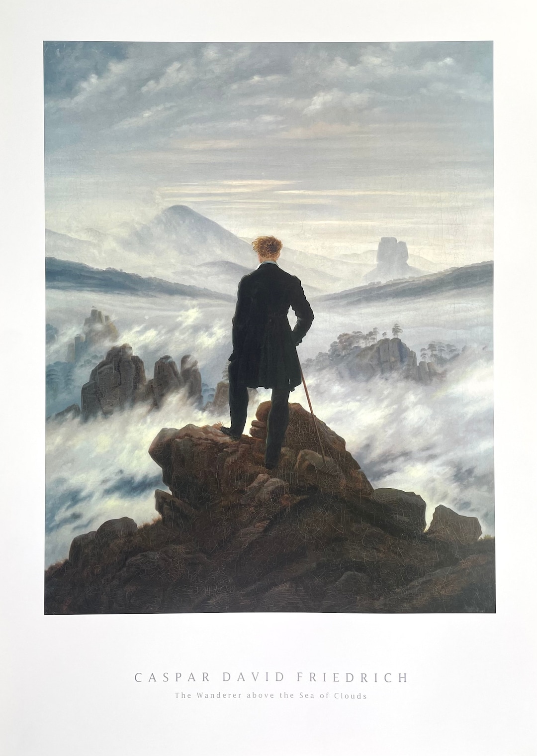 Caspar David Friedrich Exhibition Poster - the Wanderer Above the Sea ...
