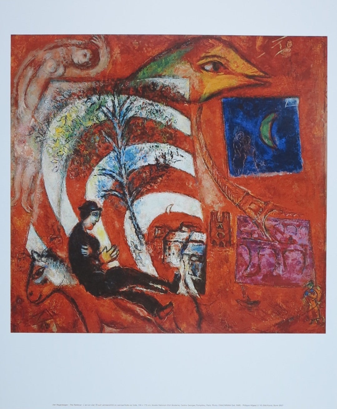 Marc Chagall Exhibition Poster the Rainbow Museum Artist Art Print ...