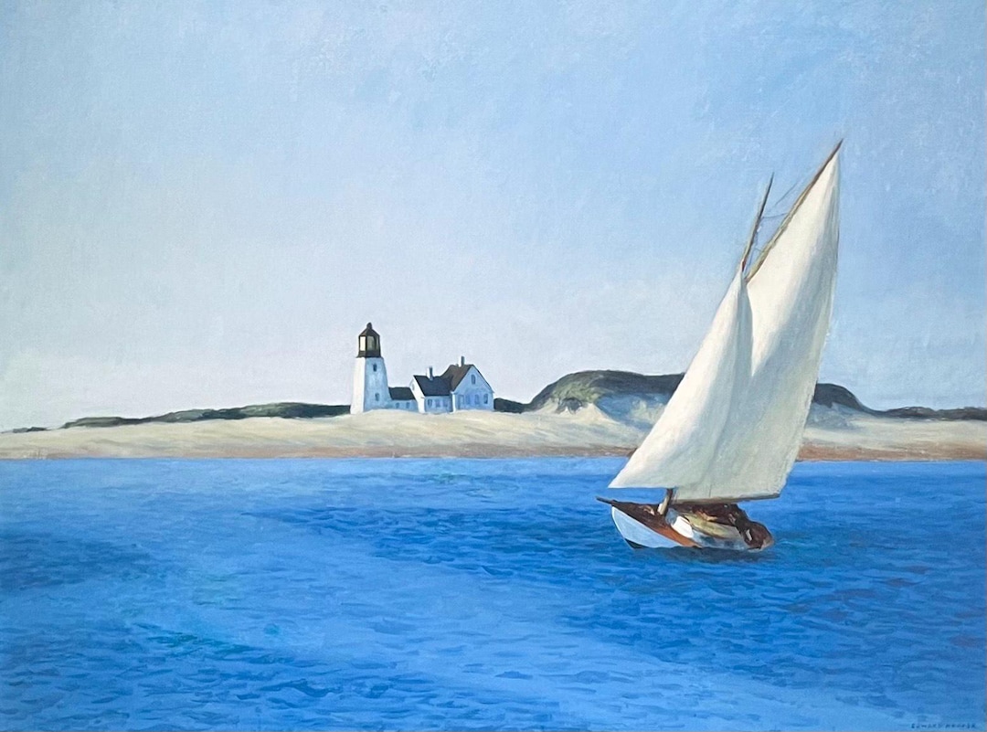 Edward Hopper Exhibition Poster the Long Leg the Sailing Boat Museum ...
