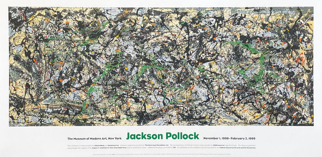 Jackson Pollock Exhibition Poster Lucifer the Museum of Modern Art New ...