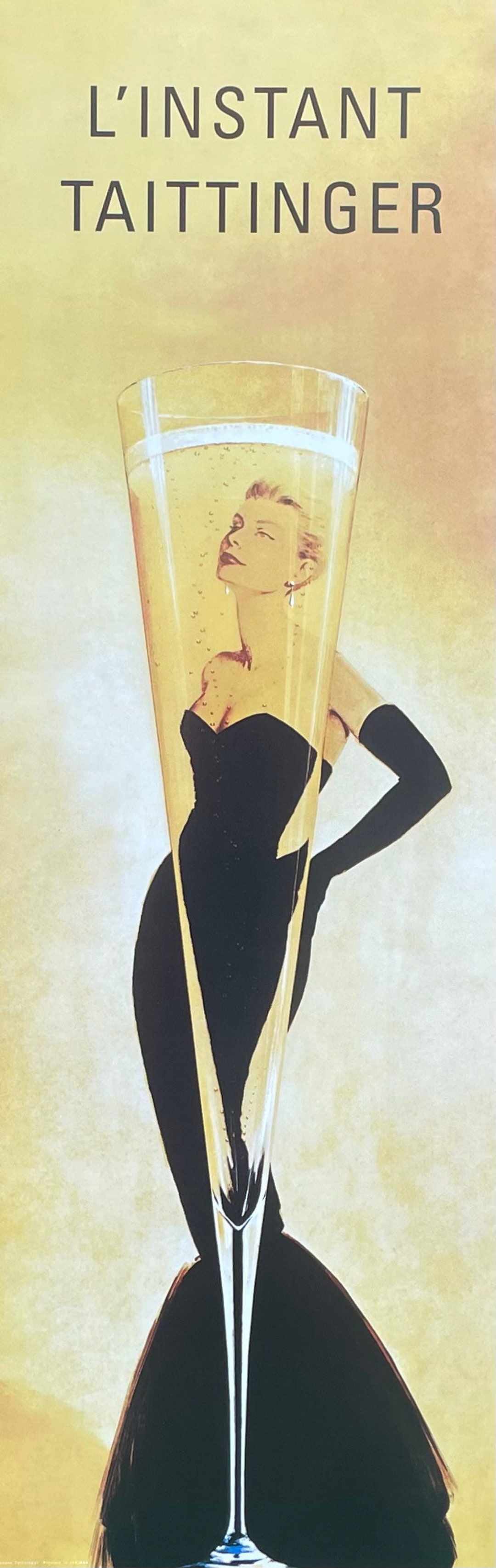 L'instant Taittinger Exhibition Poster Champagne Sparkling Wine Cheers ...