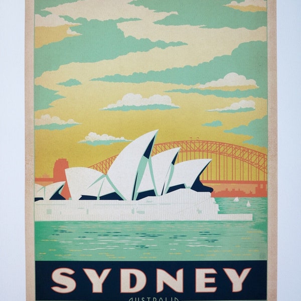 Sydney Vintage Poster - Etsy