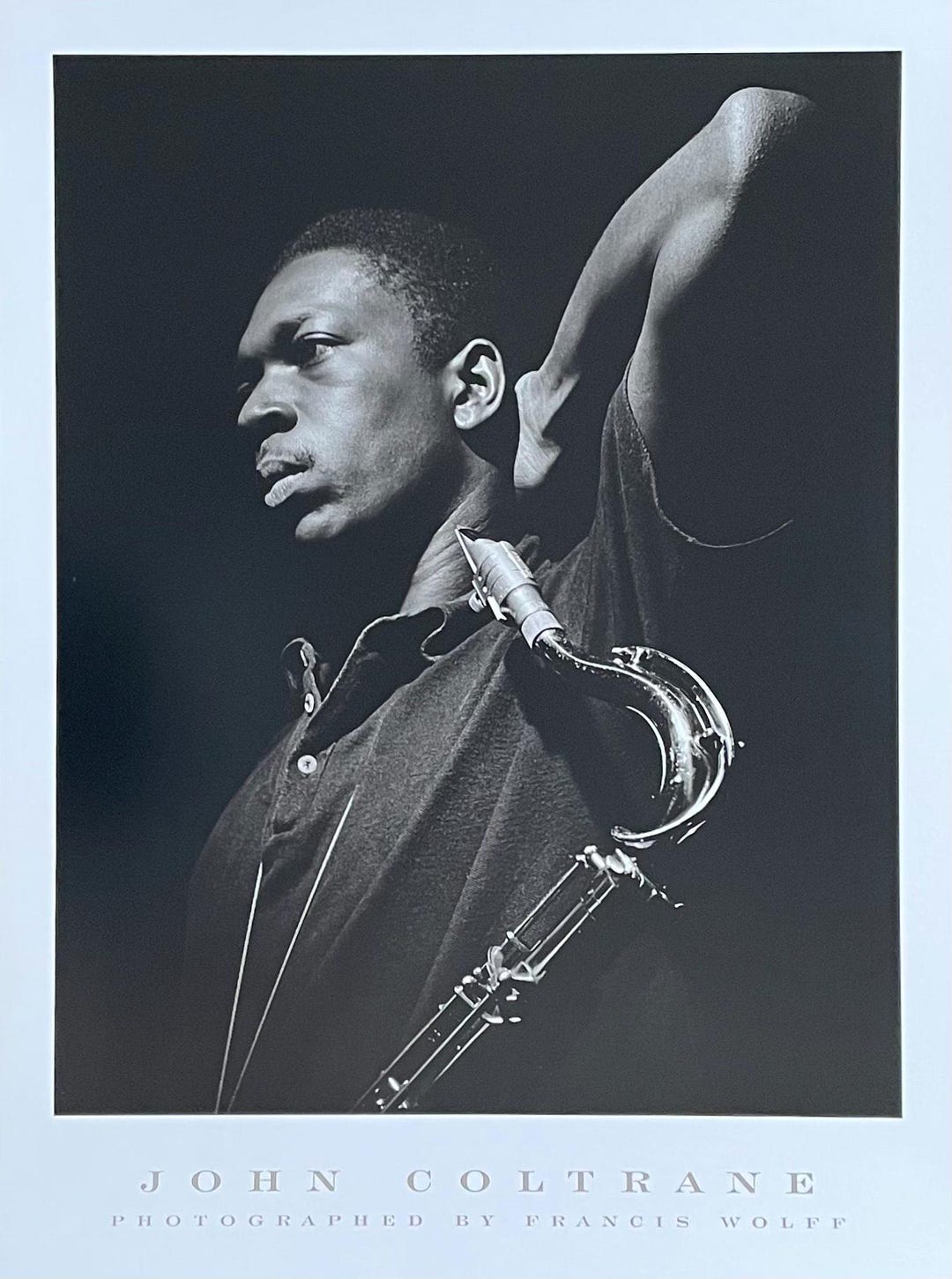Francis Wolff Exhibition Poster - John Coltrane - Black White ...