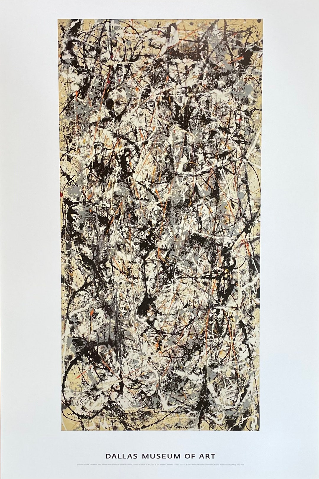 Jackson Pollock Exhibition Poster Cathedral Dallas Museum - Etsy