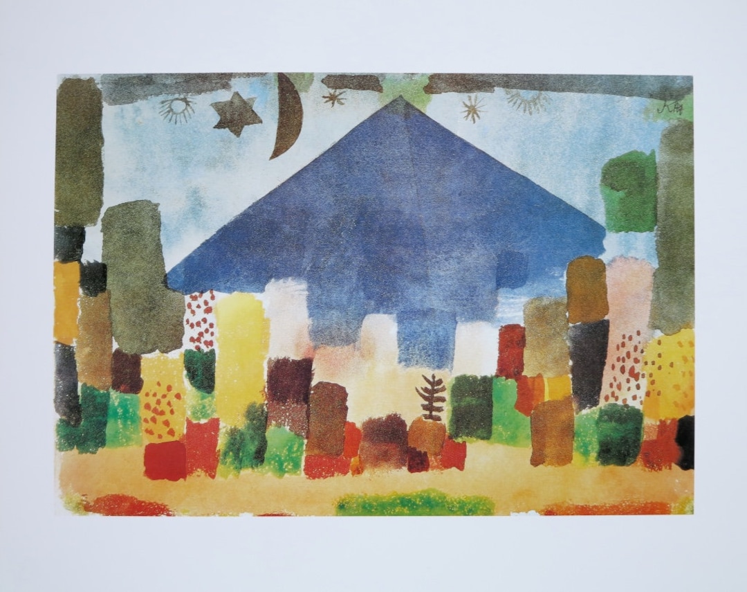 Paul Klee Exhibition Poster Egyptian Night Pyramid Offset Lithograph ...